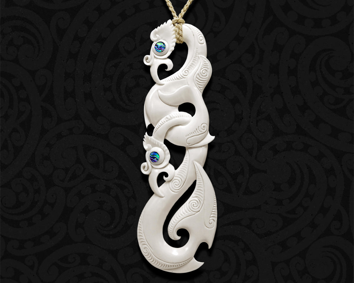 Maori Necklace No.3 Hei Manaia Tuwharetoa Bone