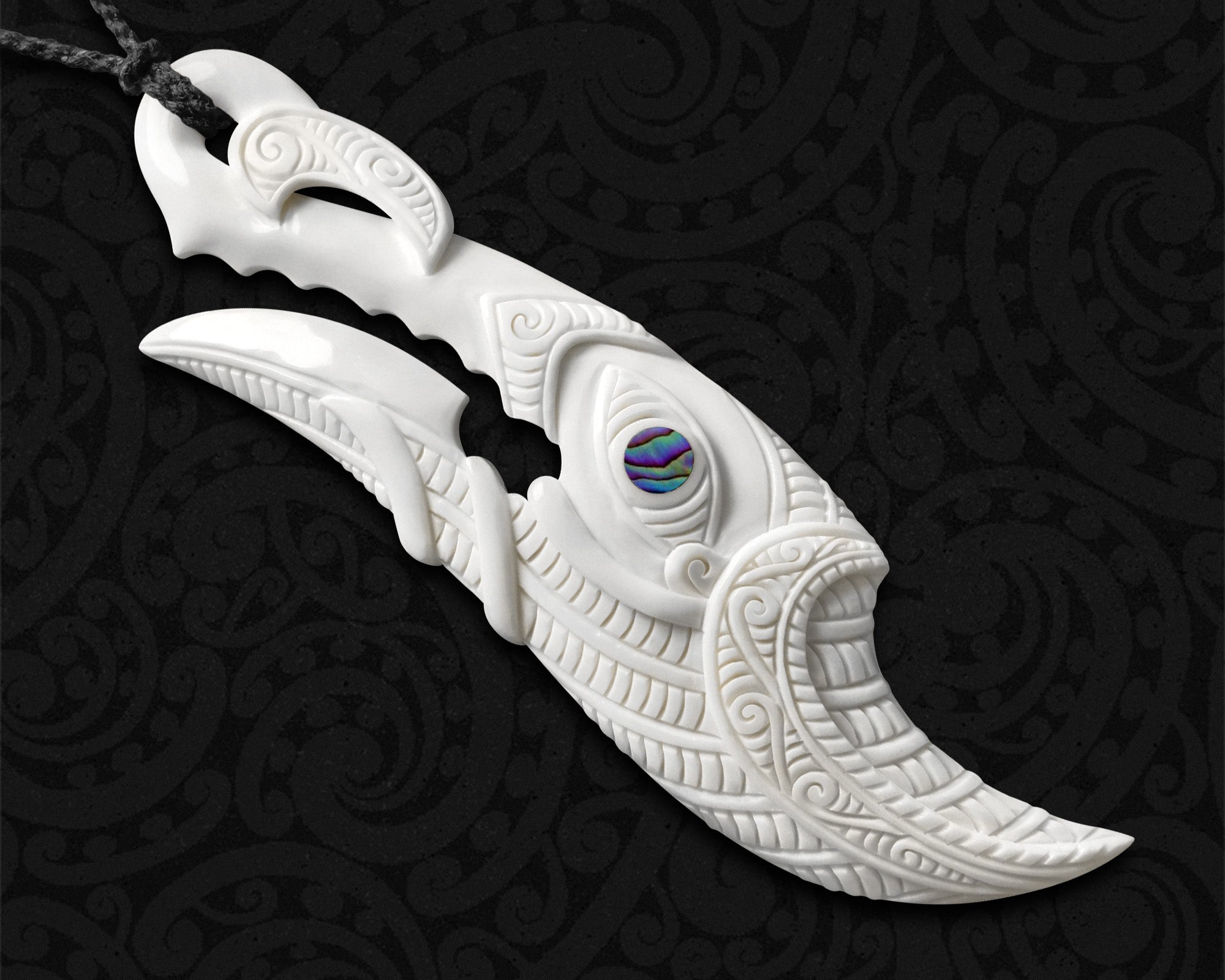 Manaia Bone Carving - Maori Messenger of Gods | Tuwharetoa Bone – Toa Bone
