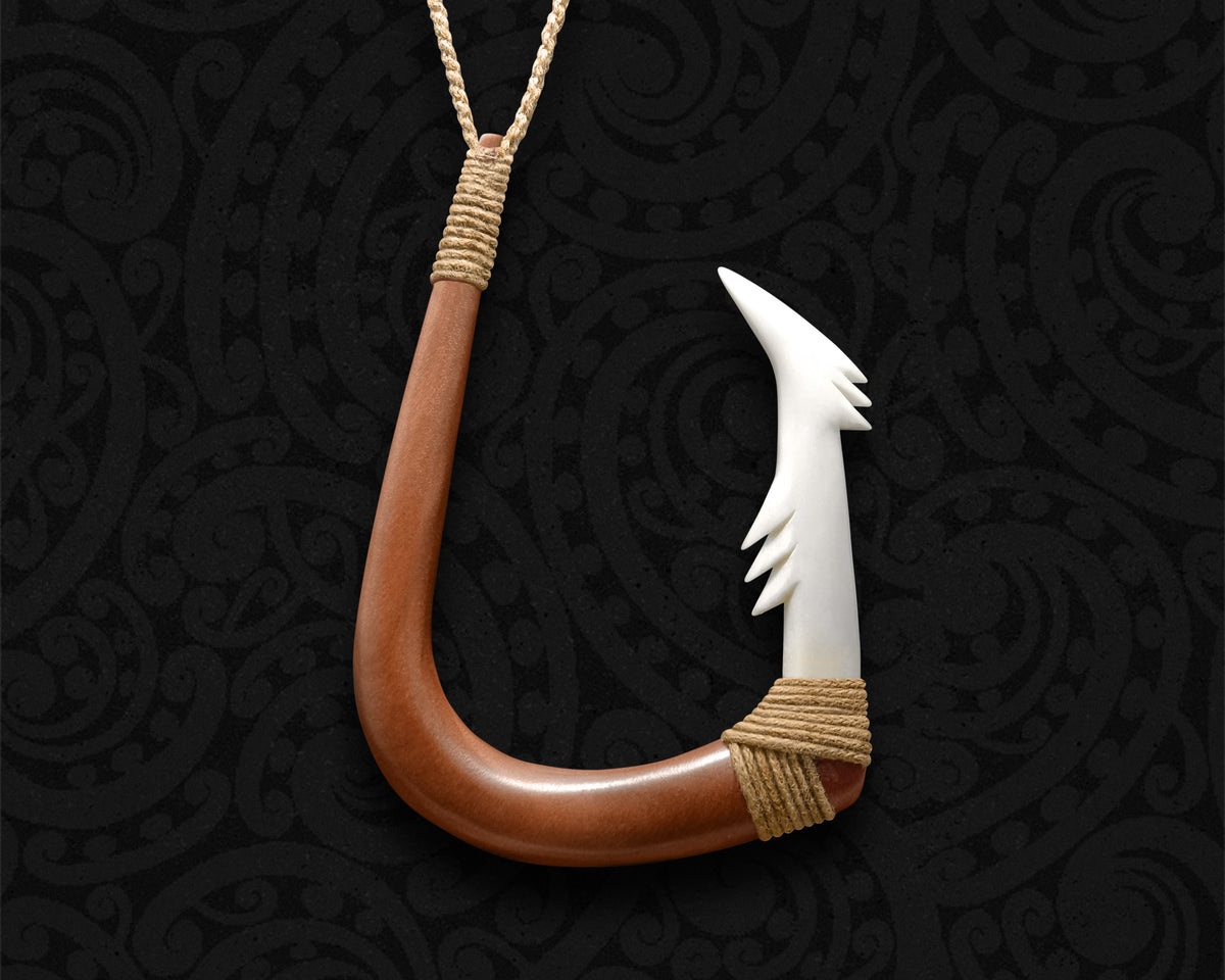 Maori Hei Matau Fish Hook Bone Carving – Tuwharetoa Bone