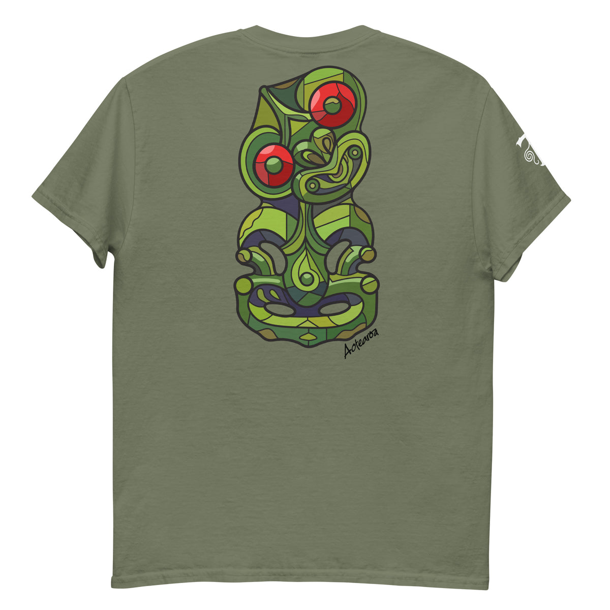 Maori T-Shirt | Abstract Hei Tiki Design | Aotearoa Apparel – Toa Bone