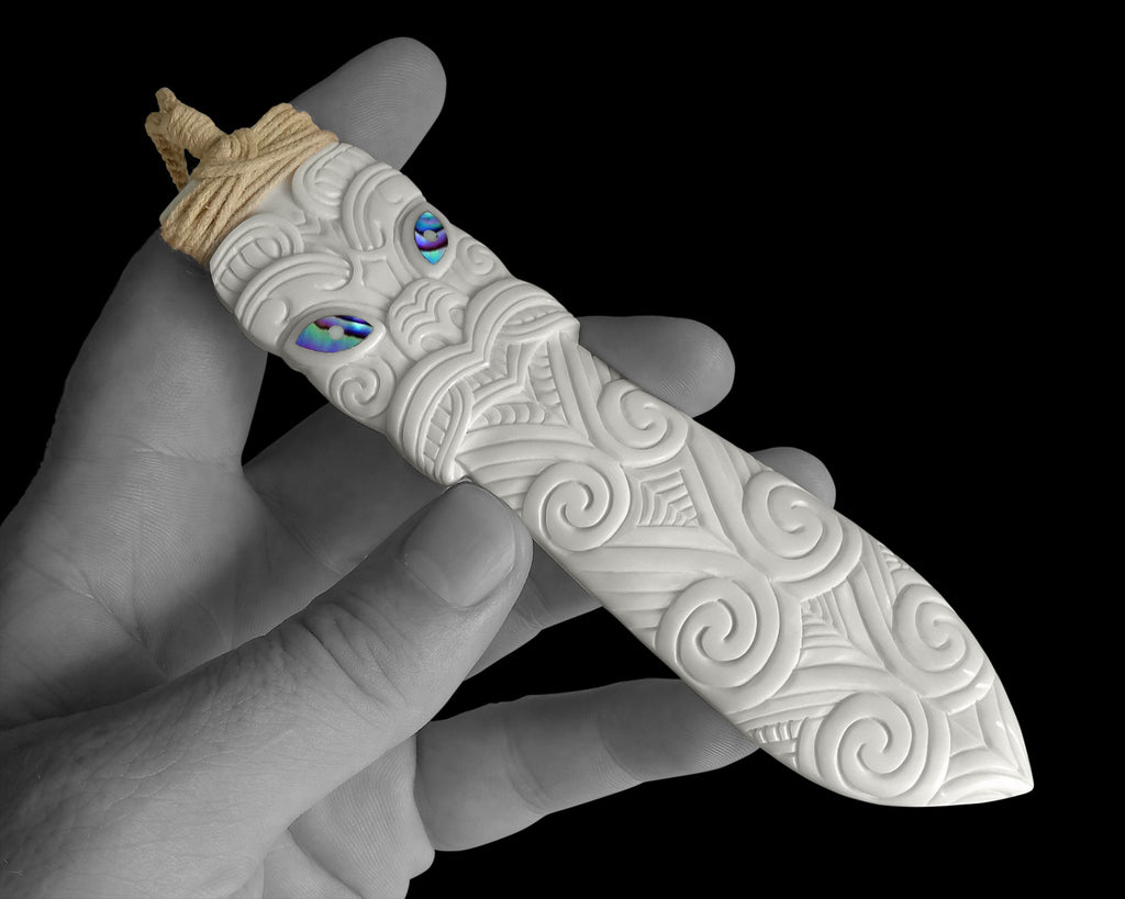 King Taiaha - Large Maori Warrior Bone Pendant – Toa Bone