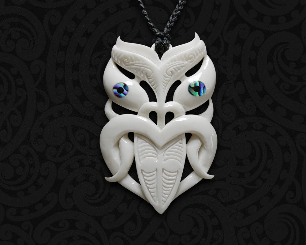 Maori Wheku Bone Pendant - Hand Carved Ancestral Warrior Necklace – Toa ...